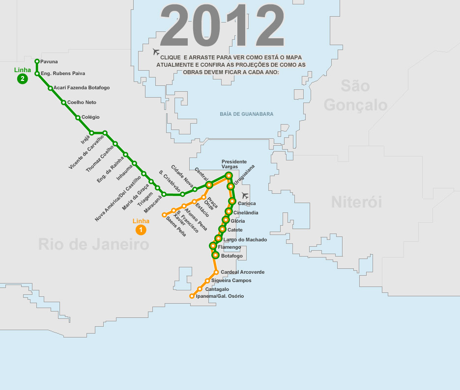 TransUrbPass: Expansão do sistema de metrô do Rio de Janeiro entre 2012 ...